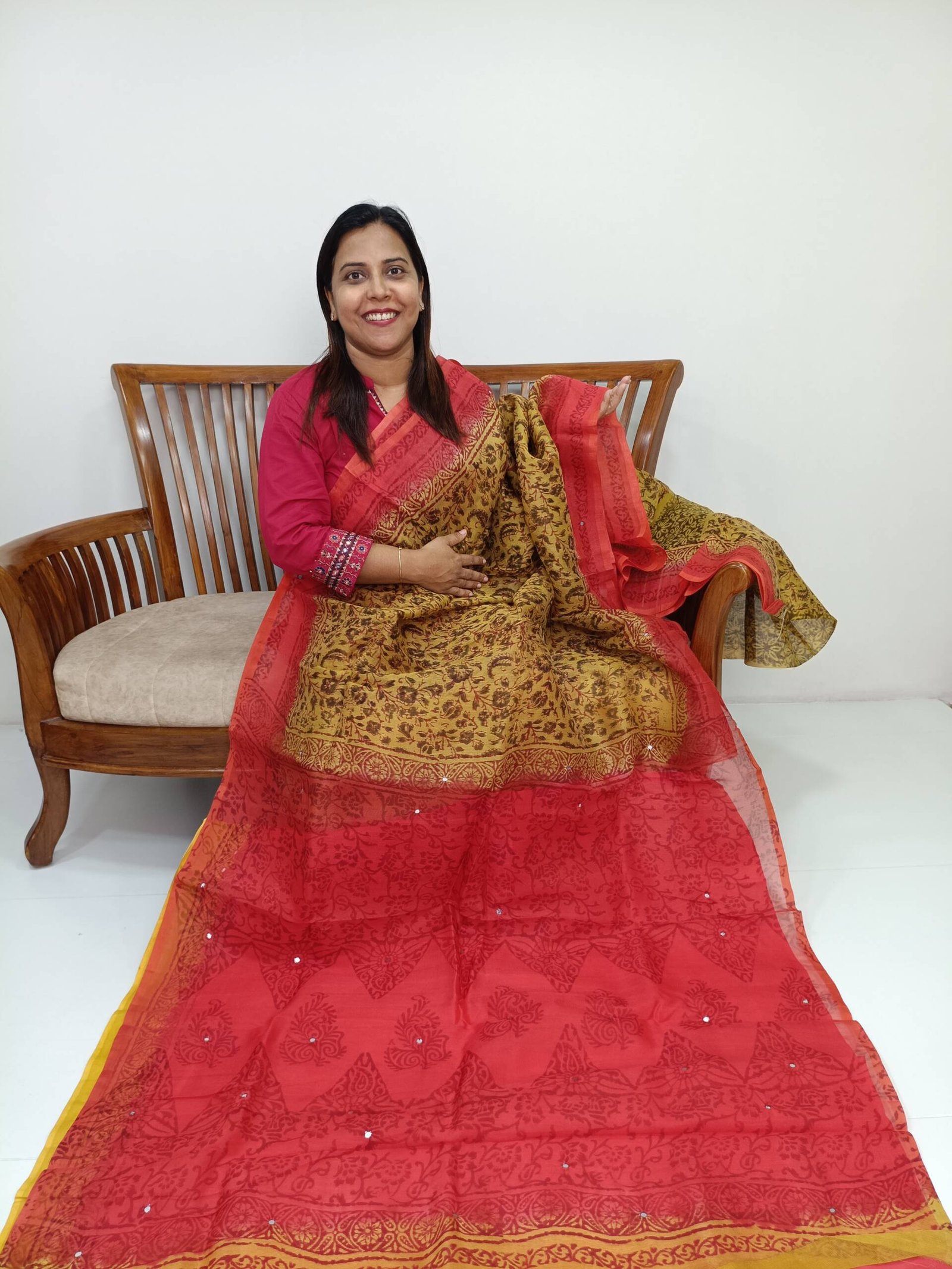 SUPER NET KOTA BLOCK PRINTED SAREE – Fayme Clothing – Women’s Online ...