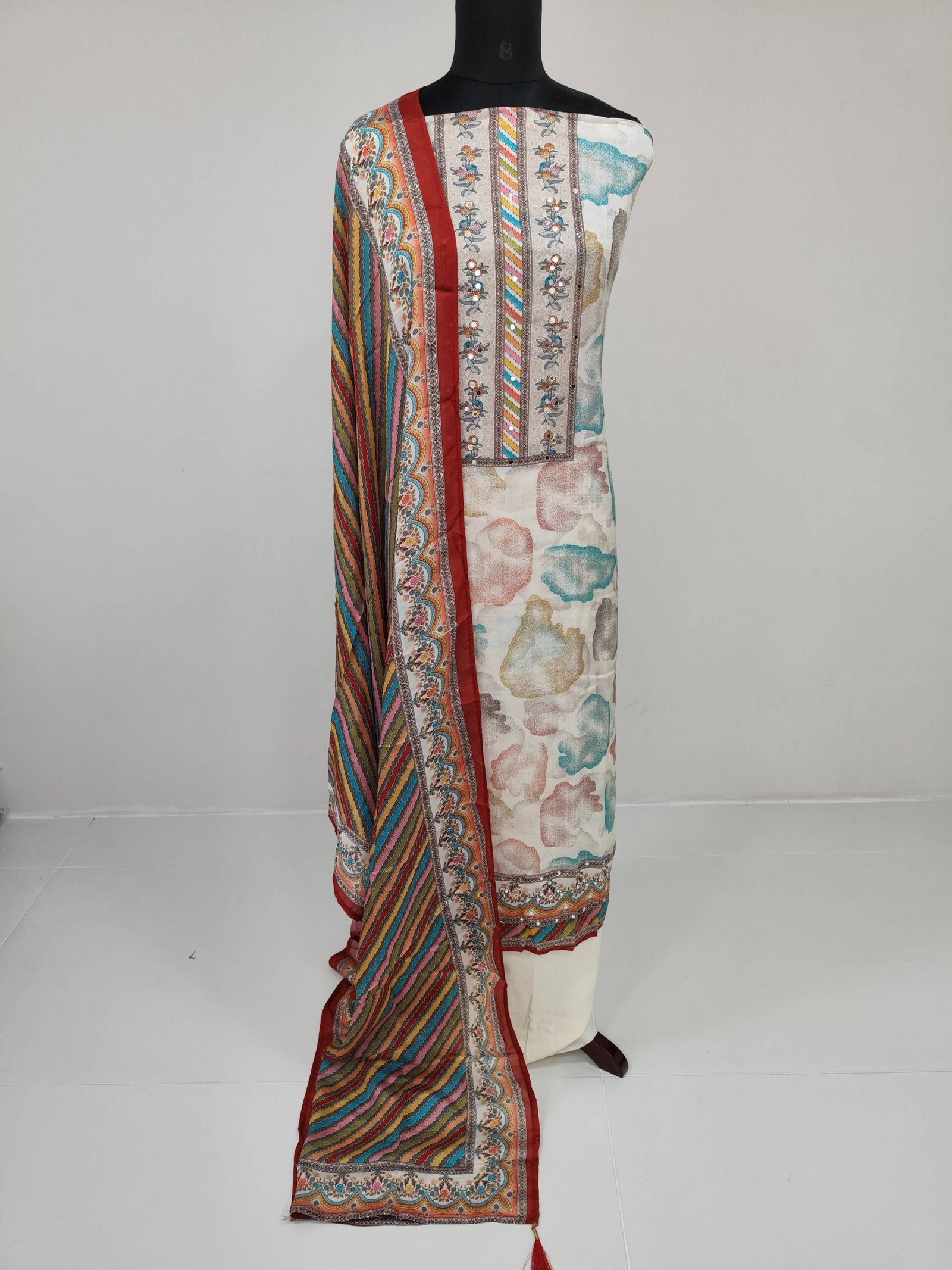 CREPE SILK MULTI COLORED SUIT – Fayme Clothing – Women’s Online ...