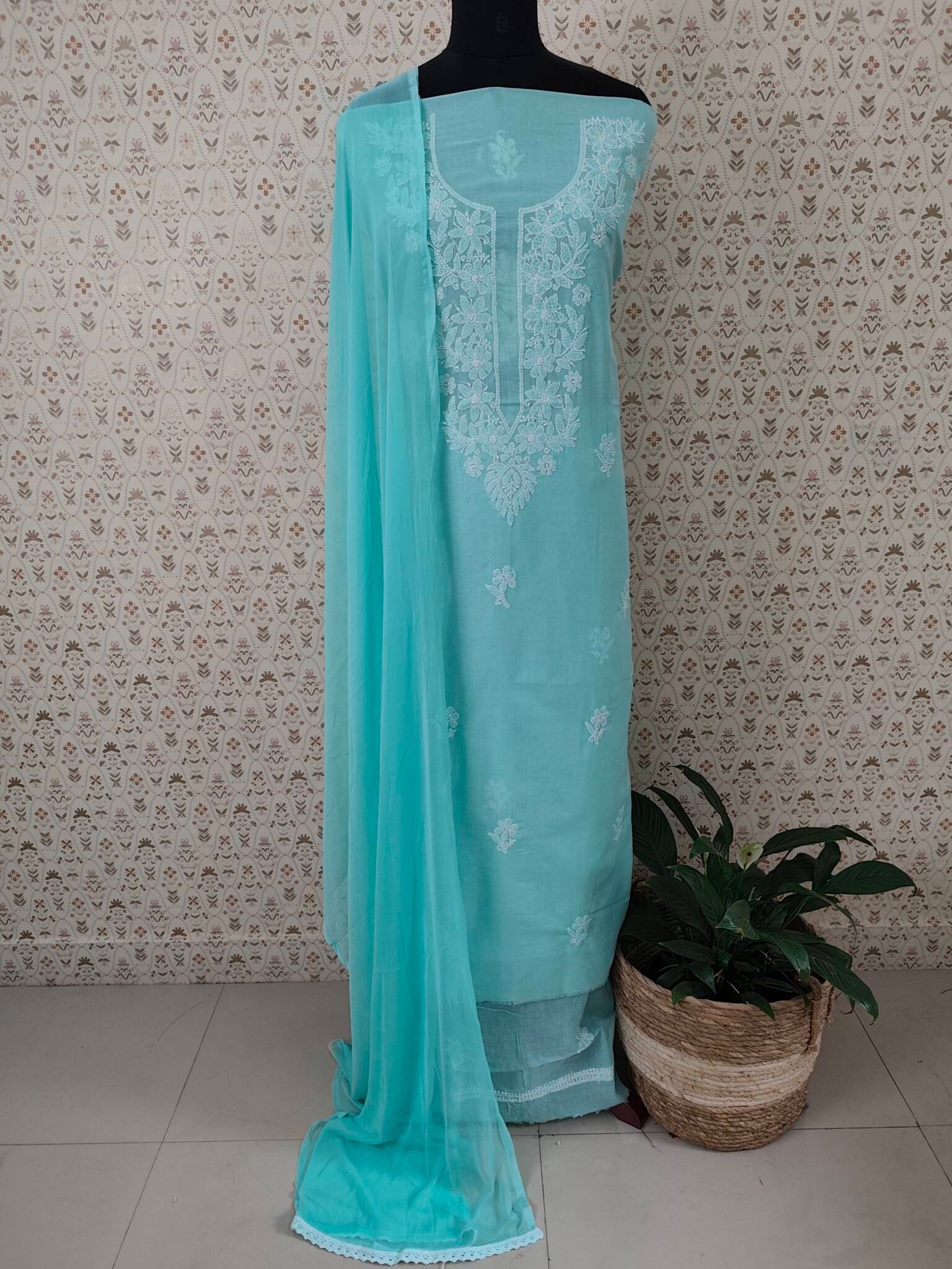 COTTON LUCKNOWI EMBROIDERED SUITS – Fayme Clothing – Women’s Online ...